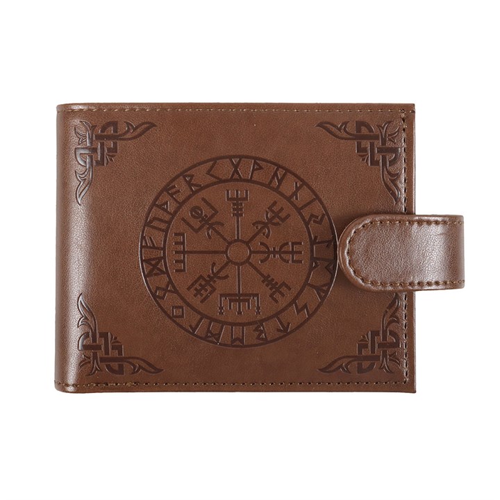 Viking Compass Faux Leather Wallet - Something Different Wholesale